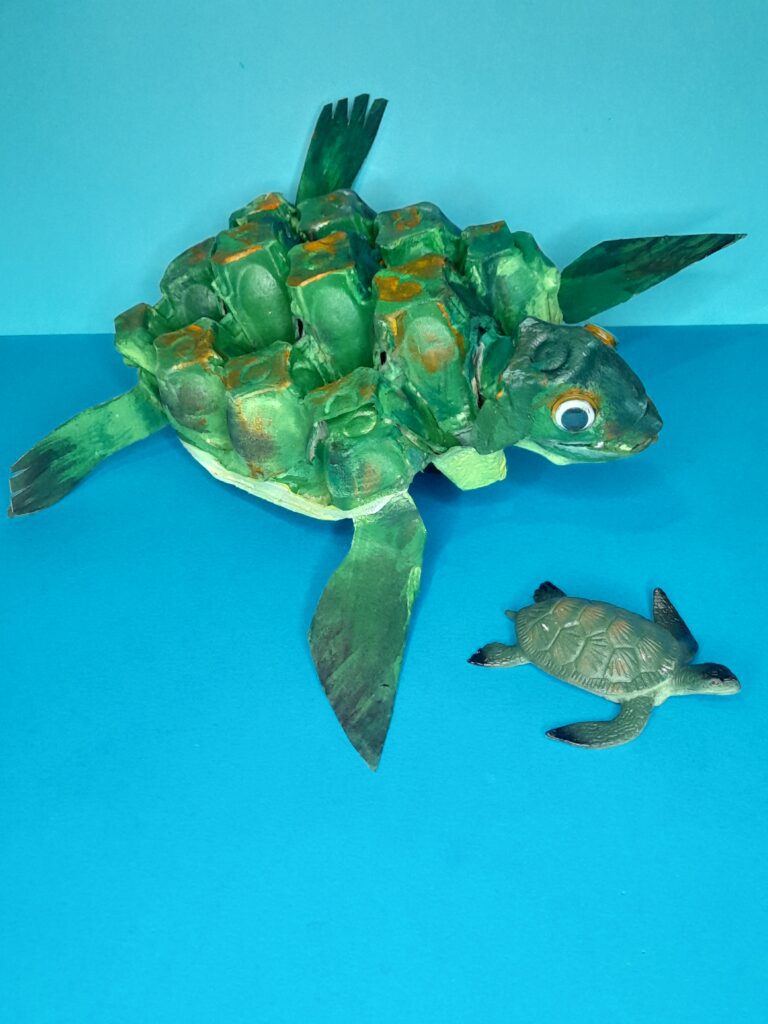 EGG CARTON TURTLE CRAFT FOR KIDS! | Crazee Kids Art