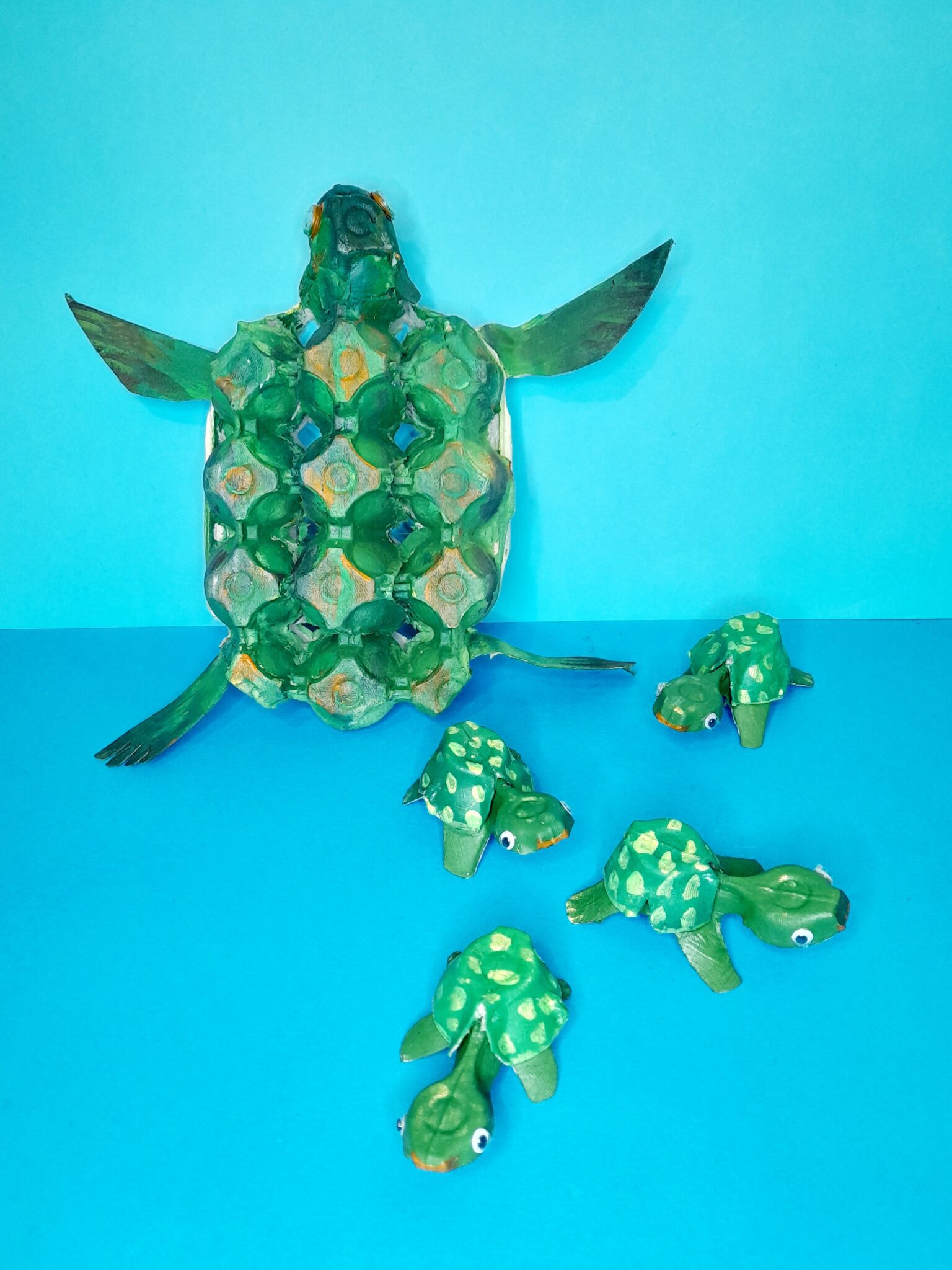 EGG CARTON TURTLE CRAFT FOR KIDS! | Crazee Kids Art